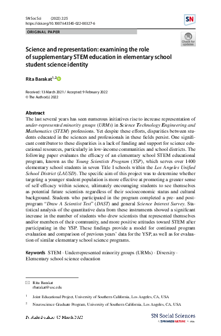 (PDF) Science and representation: examining the role of supplementary ...