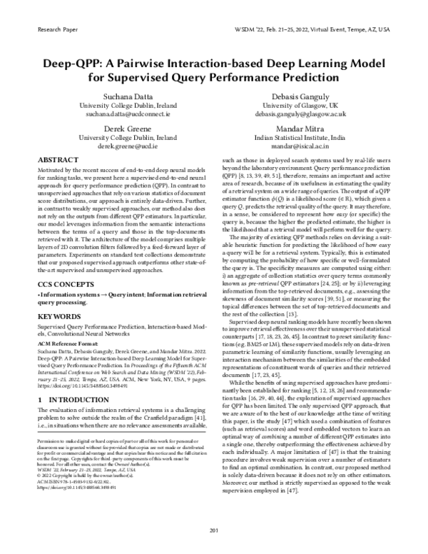 (PDF) Deep-QPP: A Pairwise Interaction-based Deep Learning Model for Supervised Query ...