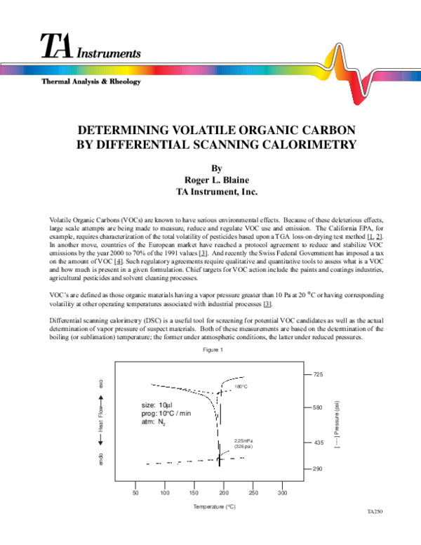 (PDF) Determining Volatile Organic Carbon by Differential Scanning ...