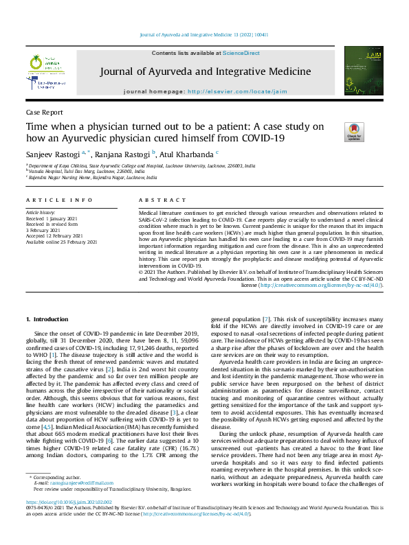 (PDF) Time when a physician turned out to be a patient: A case study on ...