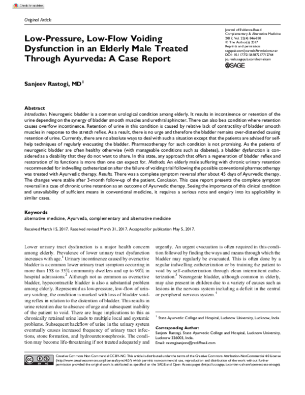 (PDF) Low-Pressure, Low-Flow Voiding Dysfunction in an Elderly Male ...