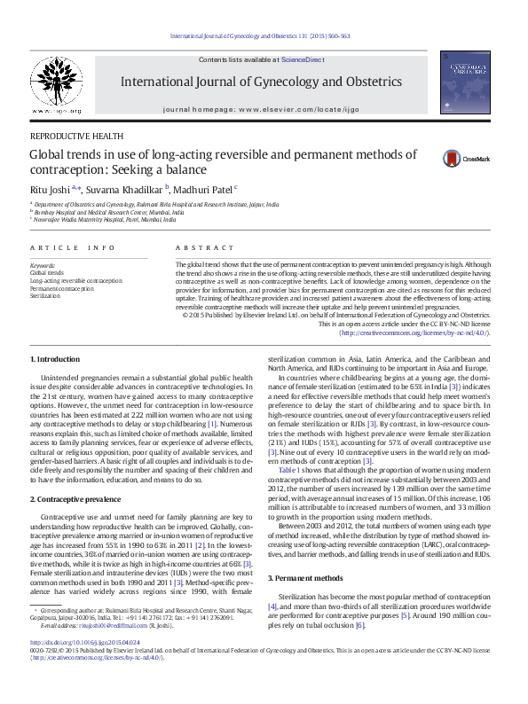 (PDF) Global trends in use of long-acting reversible and permanent ...