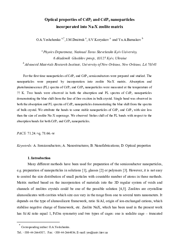 (PDF) Optical properties of CdP2 and CdP4 nanoparticles incorporated ...