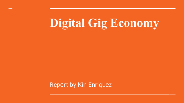 (PPT) Digital Gig Economy & Decent Work