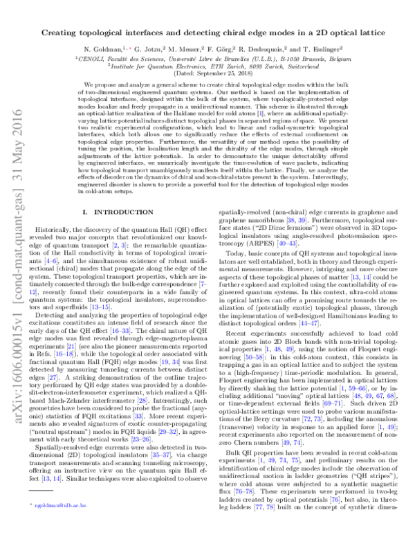 (PDF) Creating topological interfaces and detecting chiral edge modes ...