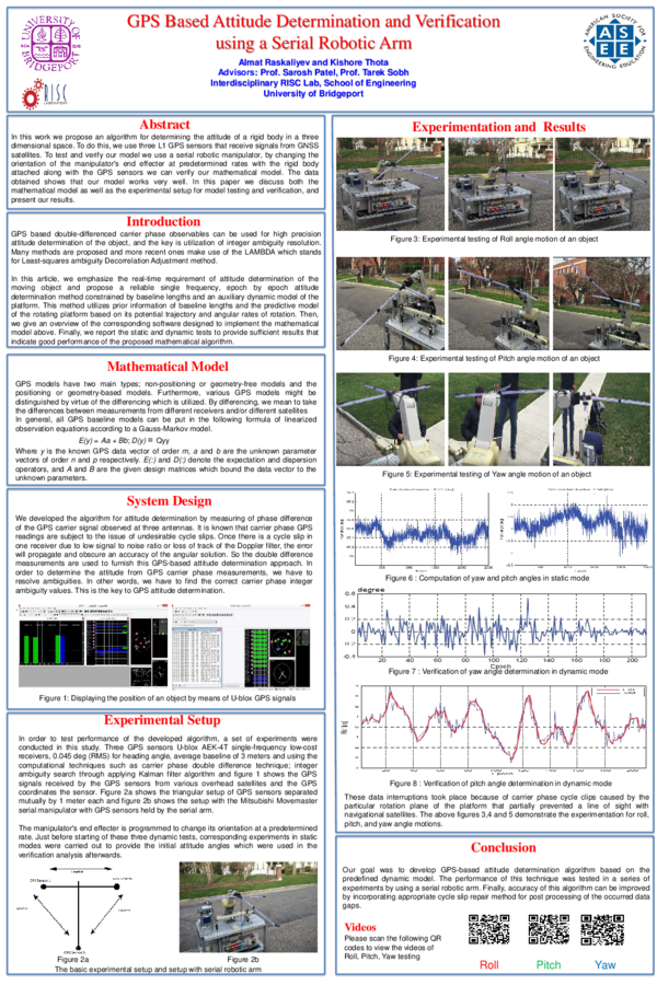 (PDF) GPS Based Attitude Determination and Verification using a Serial Robotic Arm