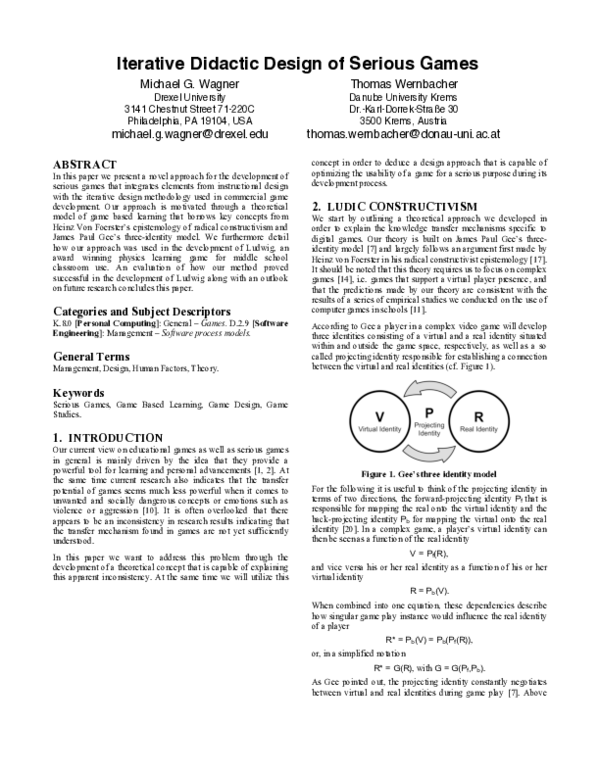(PDF) Iterative didactic design of serious games