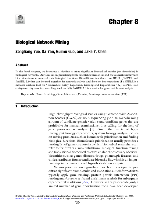 (PDF) Biological Network Mining