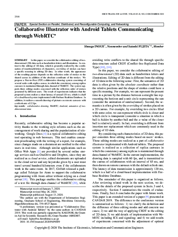 (PDF) Collaborative Illustrator with Android Tablets Communicating ...