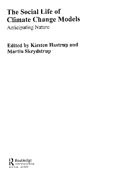 (PDF) The Social Life of Climate Change Models
