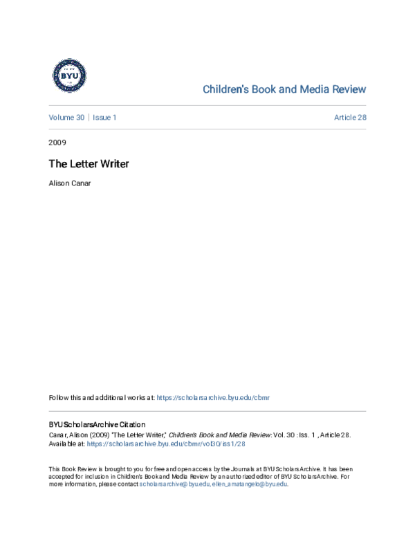 (PDF) The Letter Writer