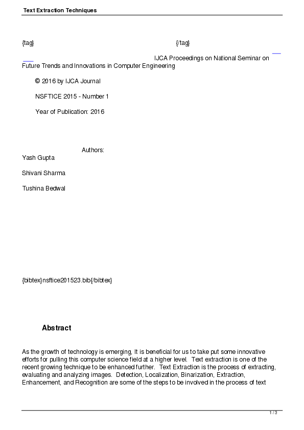 Pdf Text Extraction Techniques