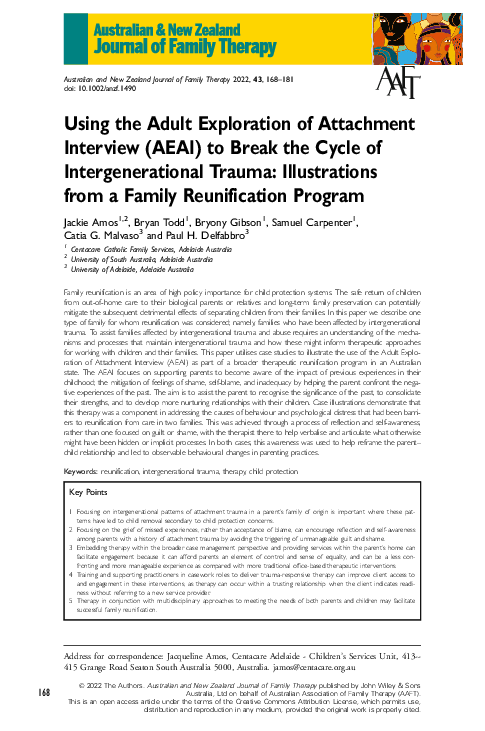 (PDF) Using the Adult Exploration of Attachment Interview ( AEAI ) to ...