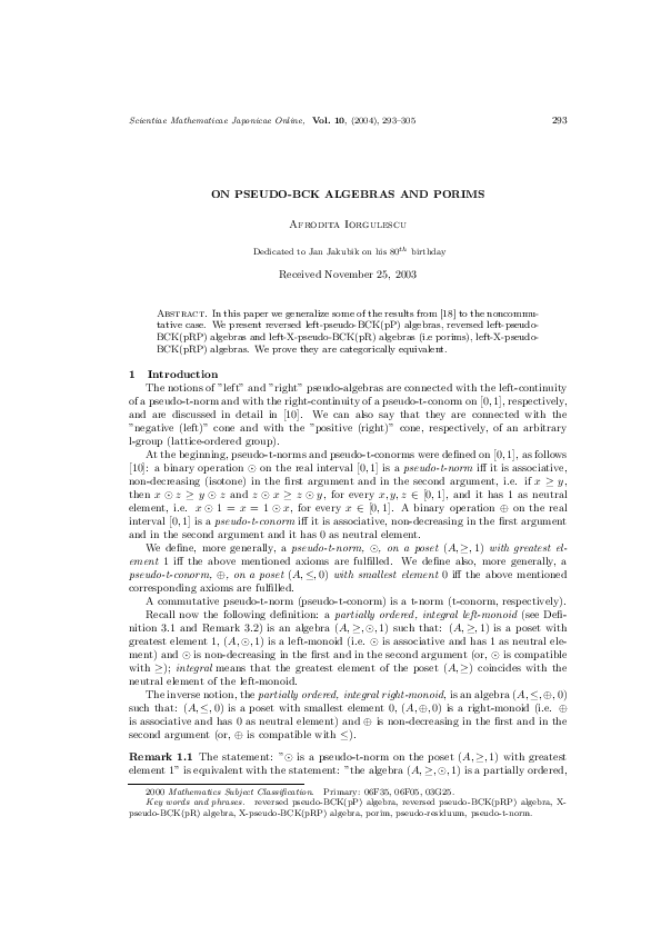 (PDF) On Pseudo-BCK Algebras and Porims | Afrodita Iorgulescu ...