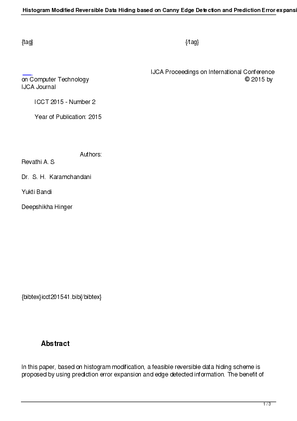(PDF) Histogram Modified Reversible Data Hiding based on Canny Edge ...