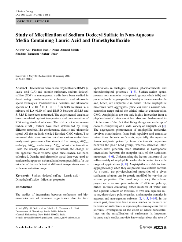 (PDF) Interaction of Cetrimide with Nonionic Surfactants—Triton X-100 ...