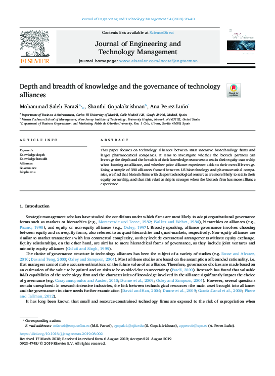 (PDF) Depth and breadth of knowledge and the governance of technology ...