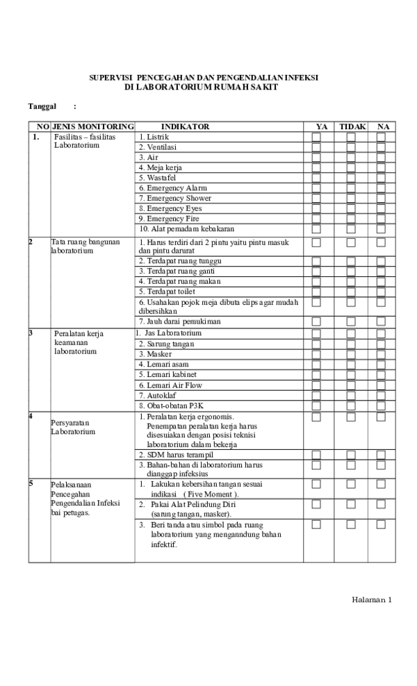 (PDF) SUPERVISI PENCEGAHAN DAN PENGENDALIAN INFEKSI DI LABORATORIUM ...