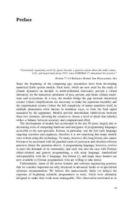 (PDF) Introduction to Modern Fortran for the Earth System Sciences