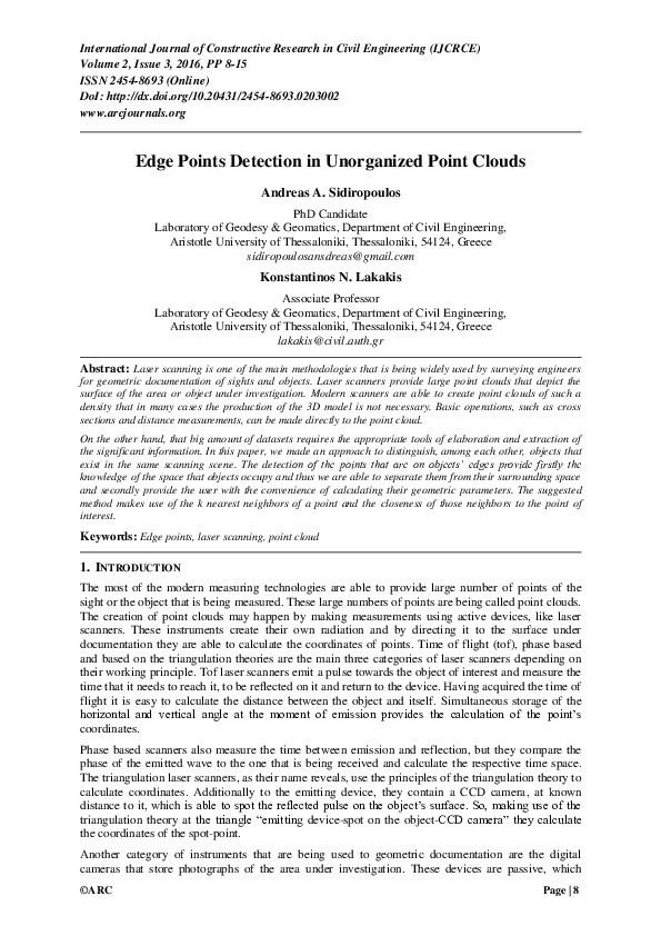 (PDF) Edge Points Detection in Unorganized Point Clouds