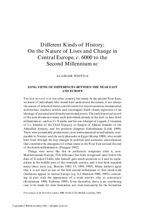 (PDF) Different kinds of history: on the nature of lives and change in ...