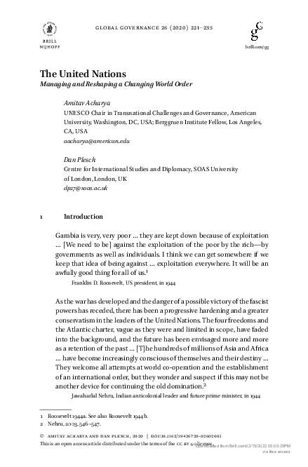 (PDF) The United Nations