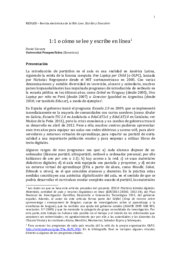 ¿Cómo se lee y escribe en línea?