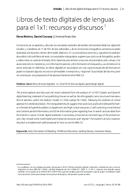 (PDF) Libros de texto digitales de lenguas para el 1x1: recursos y ...