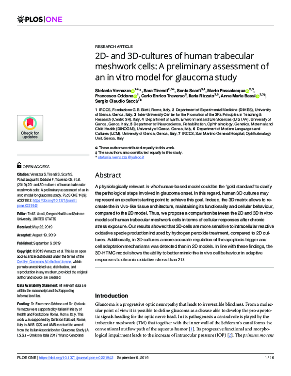 (PDF) 2D- and 3D-cultures of human trabecular meshwork cells: A ...