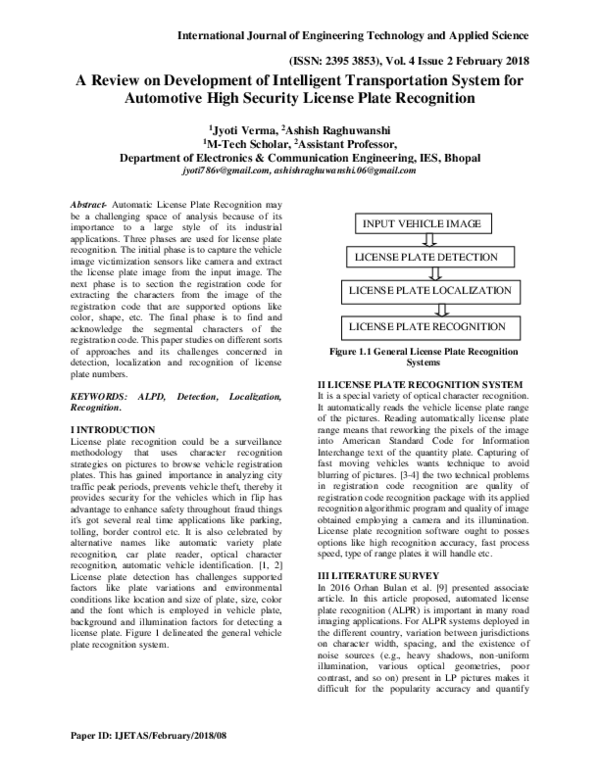 Pdf A Review On Development Of Intelligent Transportation System For Automotive High Security
