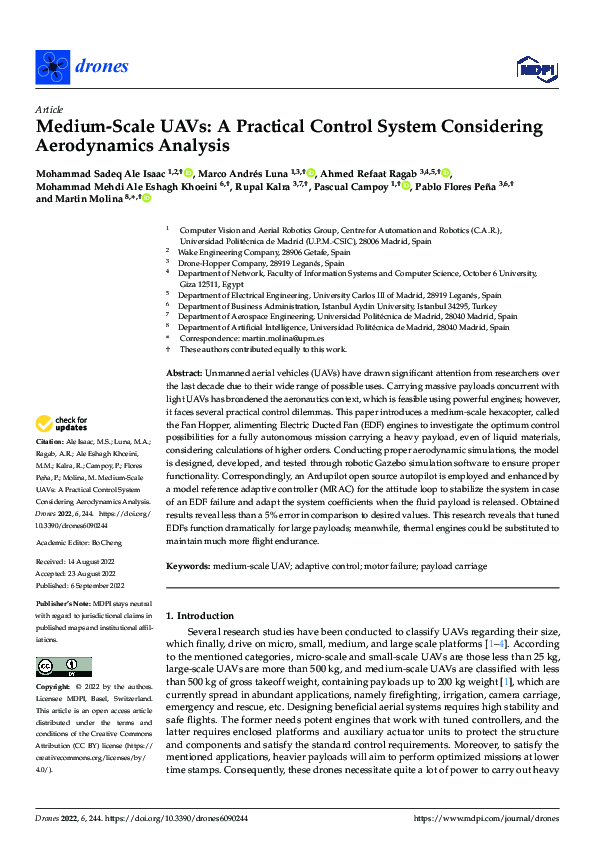 (PDF) Medium-Scale UAVs: A Practical Control System Considering Aerodynamics Analysis