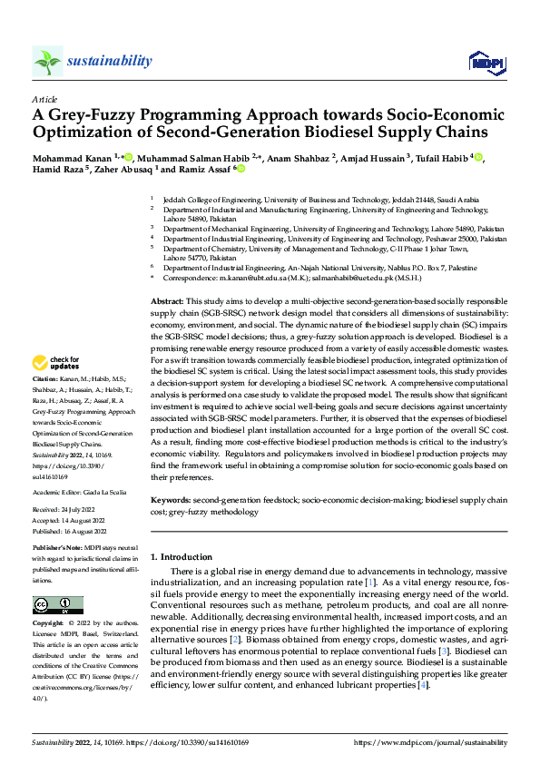 (PDF) A Grey-Fuzzy Programming Approach towards Socio-Economic Optimization of Second-Generation ...