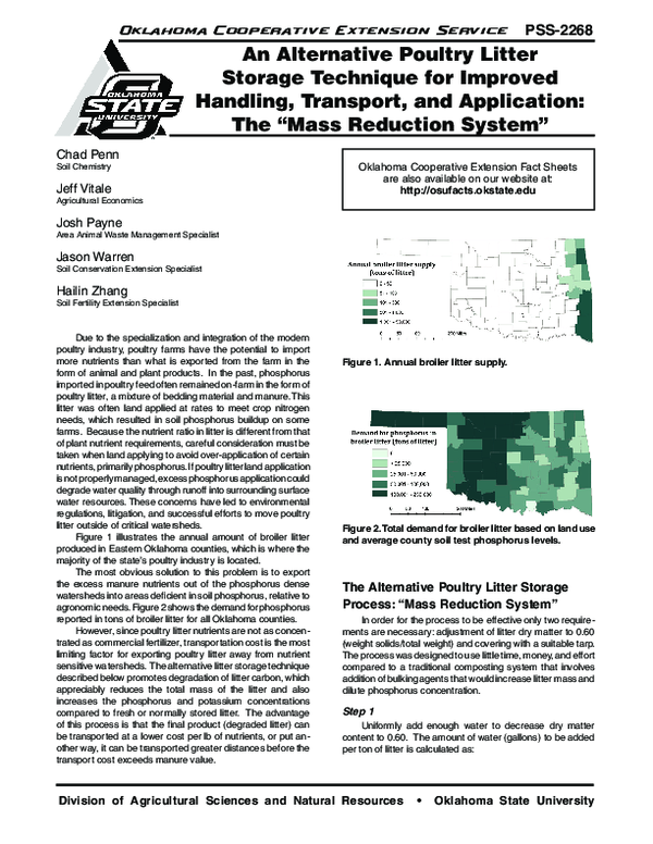 (PDF) Alternative poultry litter storage technique for improved ...