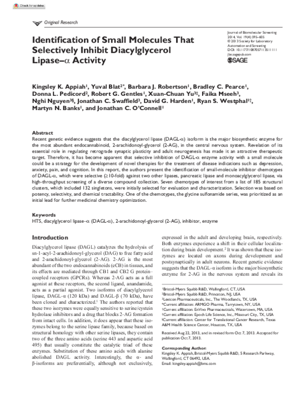 (PDF) Identification of Small Molecules That Selectively Inhibit ...