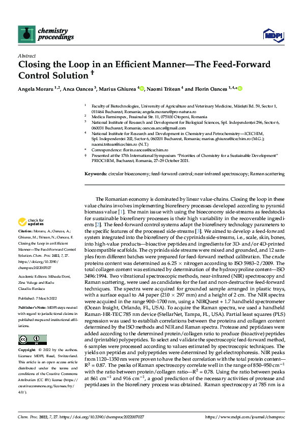 (PDF) Closing the Loop in an Efficient Manner—The Feed-Forward Control Solution