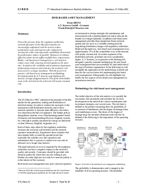(PDF) Risk-Based Asset Management