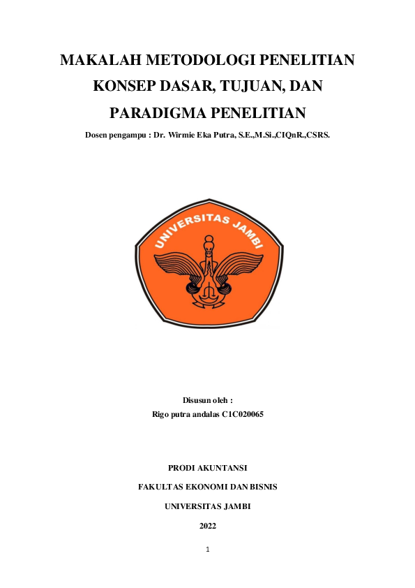 Pdf Makalah Metodologi Penelitian