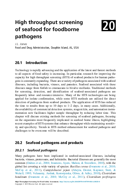 (PDF) High Throughput Screening for Food Safety Assessment