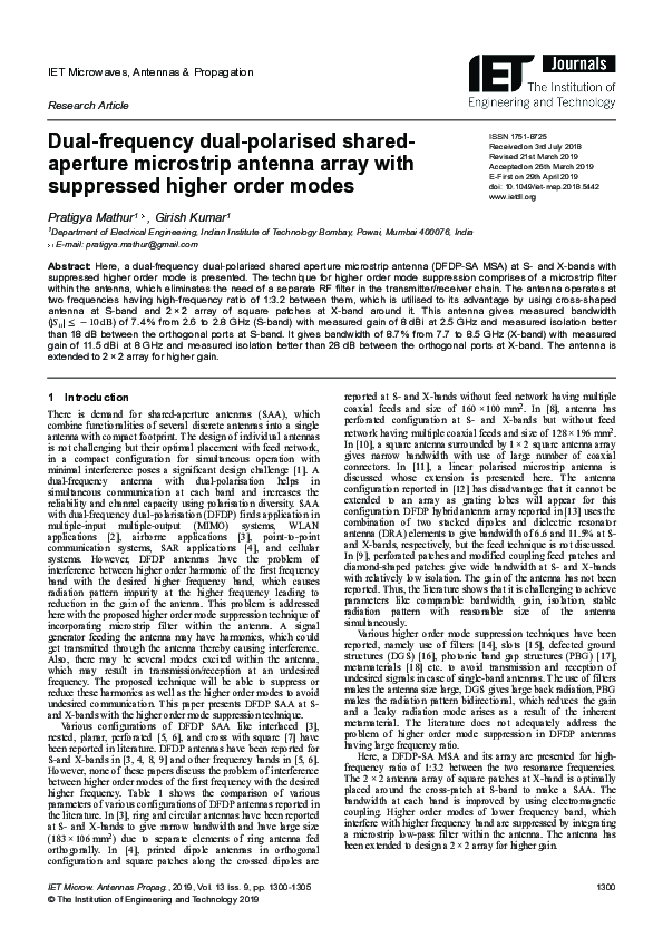 (PDF) Dual Frequency Dual Polarized Shared-Aperture Microstrip Antenna ...