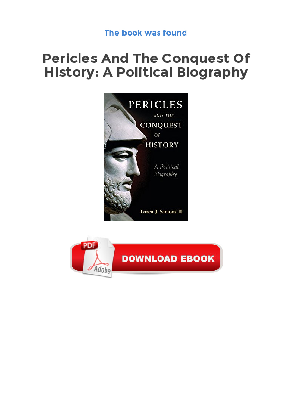 (PDF) Pericles and the Conquest of History