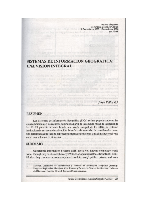 (PDF) SISTEMA DE INFORMACIÓN GEOGRÁFICA: UNA VISIÓN INTEGRAL
