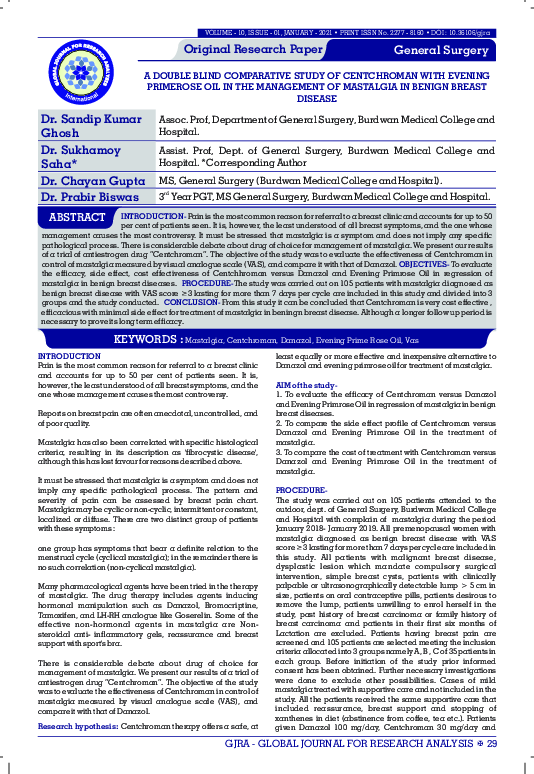 (PDF) A Double Blind Comparative Study of Centchroman with Evening ...