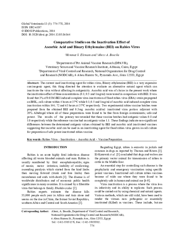 (PDF) Comparative Studies on the Inactivation Effect of Ascorbic Acid ...