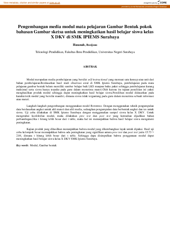 (PDF) Pengembangan media modul mata pelajaran Gambar Bentuk pokok ...