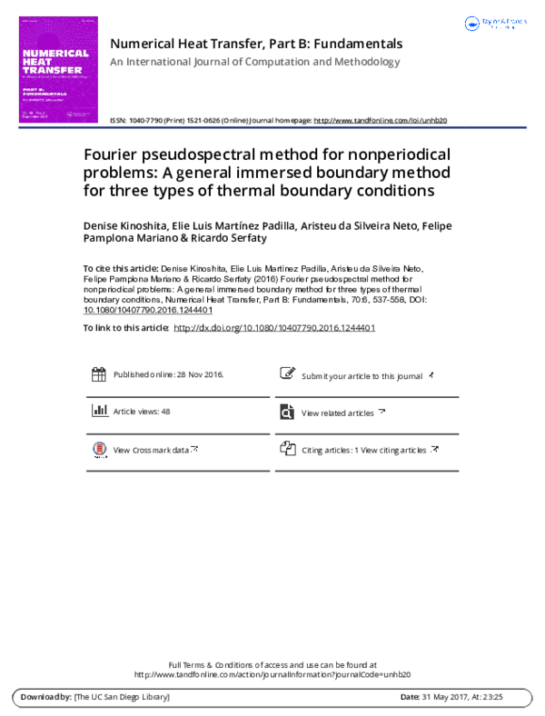 Pdf Fourier Pseudospectral Method For Nonperiodical Problems A