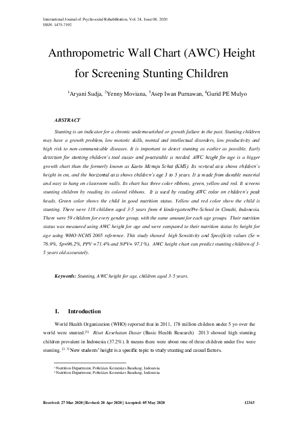 (PDF) Anthropometric Wall Chart (AWC) Height for Screening Stunting ...