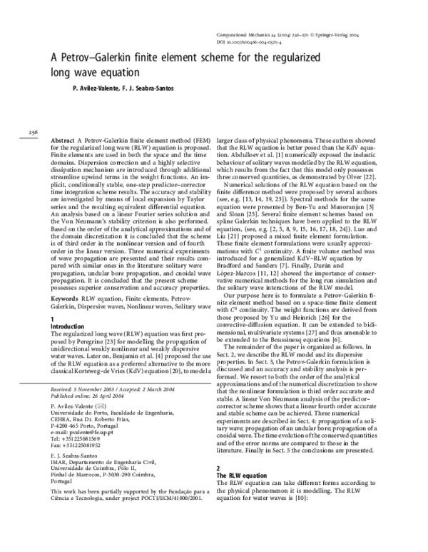 (PDF) A Petrov?Galerkin finite element scheme for the regularized long ...