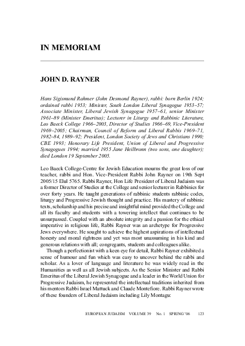 (PDF) John D. Rayner