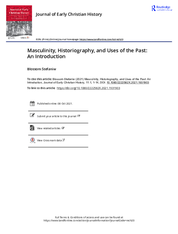 (PDF) Masculinity, Historiography, and Uses of the Past: An Introduction