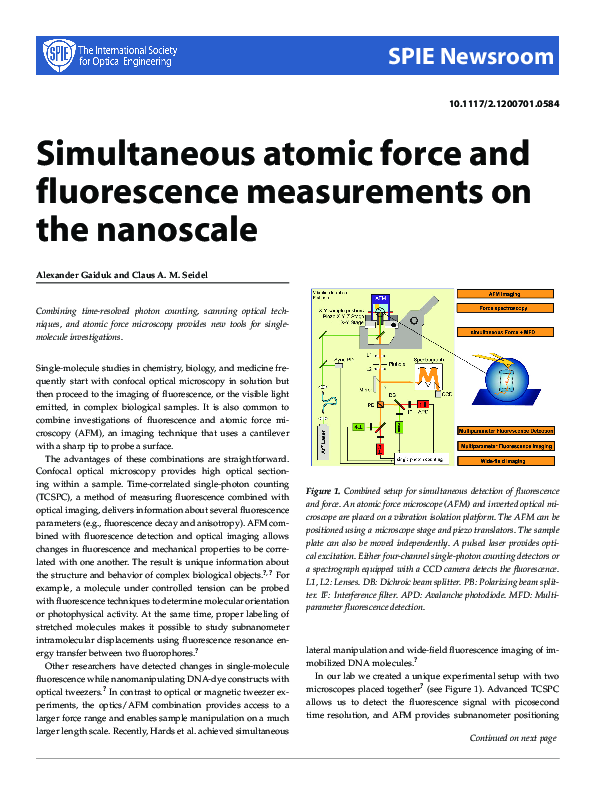 (PDF) Simultaneous atomic force and